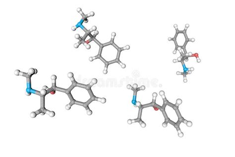 Molecular Structure Of Ephedrine Atoms Are Represented As Spheres With
