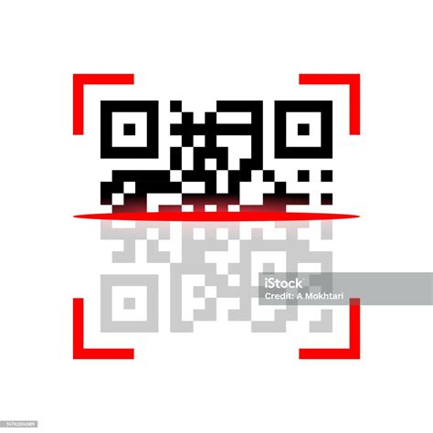 스캔한 Qr 코드 바코드 스캐너에 대한 스톡 벡터 아트 및 기타 이미지 바코드 스캐너 레이저 의료용 레이저 Istock