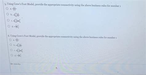 Solved Lead Management Using Crow S Foot Model Provide The Chegg Com