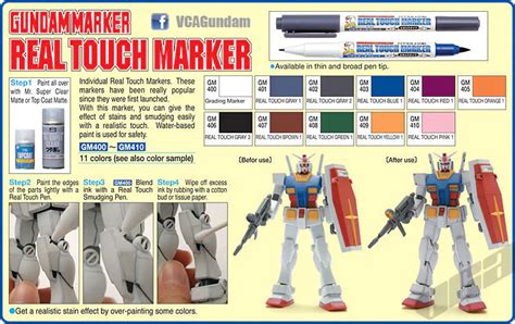 Gundam Real Touch Marker Set 1 6 Markers Megaculture