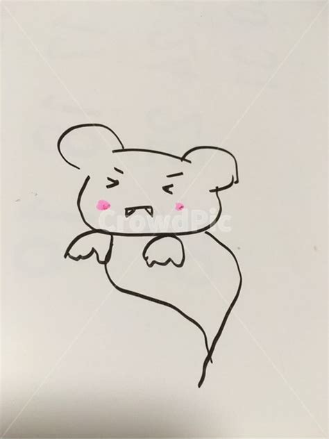 유령 유령그림 귀여운유령 곰유령 립스틱그림 사진이미지일러스트캘리그라피 리니언작가