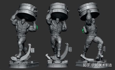 3D模型欣赏强肌肉男的壮汉3d角色 肉跟血管的纹理材质超级写实 知乎