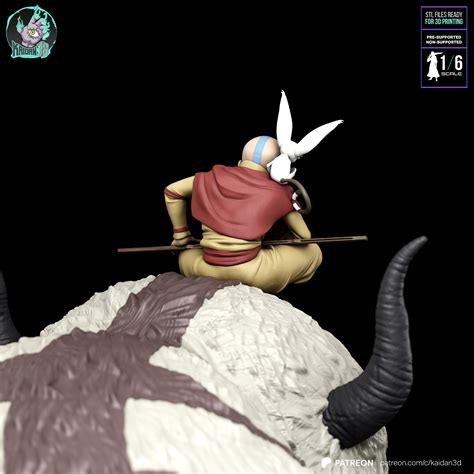 🎨 Aang X Appa X Momo The Last Airbender Avatar 3d Stl Ready For 3d
