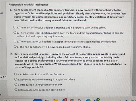 Responsible Artificial Intelligence 1 An Ai