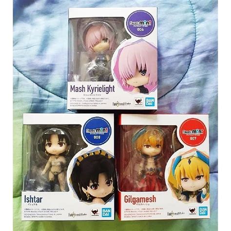 Original Bandai Figuarts Mini Mash Kyrielight Gilgamesh Ishtar Fgo Fate Grand Order Zettai