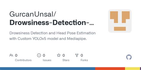 GitHub GurcanUnsal Drowsiness Detection And Head Pose Estimation