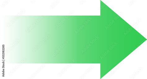 Green Gradient Arrow Shape Symbol For Rising Profit Income Isolated
