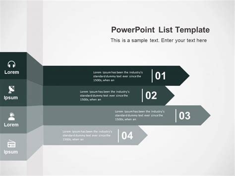 Steps List Strategy PowerPoint Template SlideUpLift