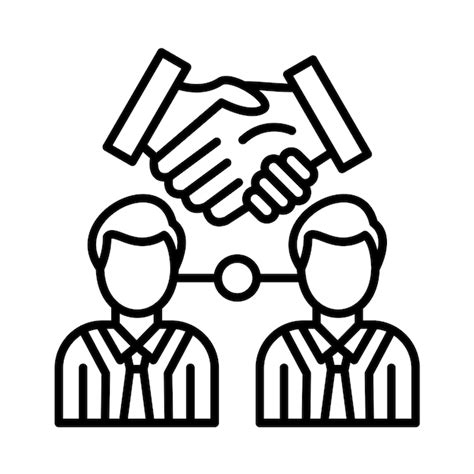 Premium Vector Teamwork Line Illustration