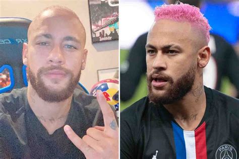 Neymar Shaves Off Pink Hair To Go Bald As Psg Star Copies Mourinho And