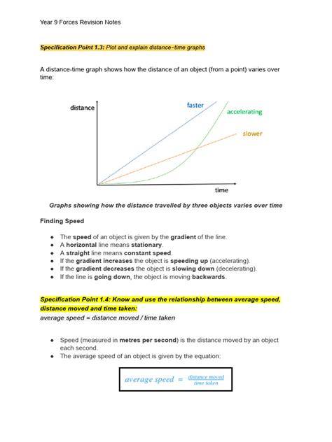 Copia De Forces Revision Igcse Pdf Force Acceleration