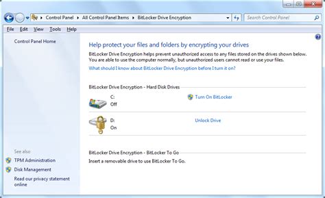 Windows 7 Bitlocker