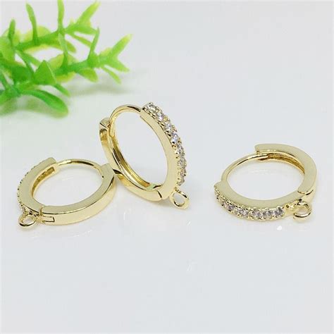 Сохраняющие цвет серьги с покрытием из 14 каратного золота серьги латунные