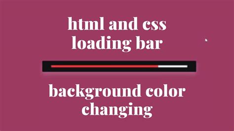 Loading Bar With Html And Css Youtube