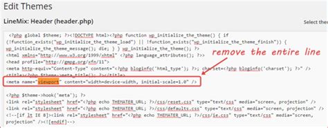 How To Disable Responsive Feature In Wordpress Linemix Theme