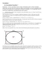 Correlation Docx Correlation 1 Is Correlation Transitive Question