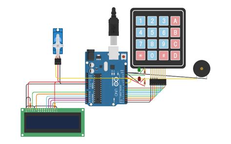 Circuit Design Digital Keypad Security Door Lock Tinkercad