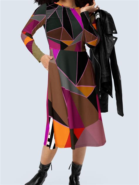 Geometric Dress For Women Womens Dresses Geometric Printed Dress Women