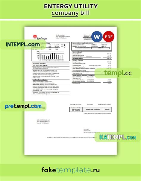 Entergy Bill Template