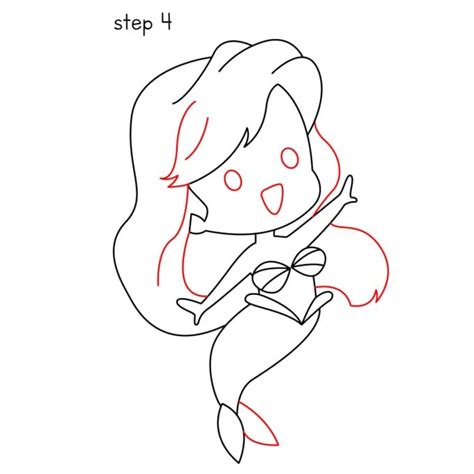 Mermaid Drawing Step By Step