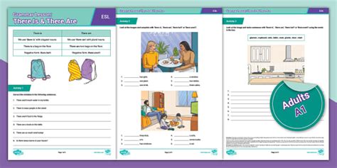 ESL There Is There Are Activity Sheet Adults A1