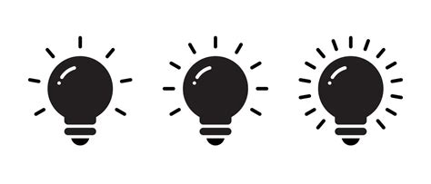 Bulb Icon Set Collection Lamp Idea Symbol Vector Illustration
