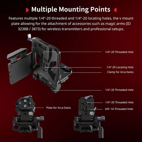 Smallrig V Mount Battery Plate Kit Pro W Qr Plate For Arca For Mirrorless Dslr Ebay