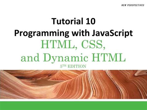 Ppt Tutorial 10 Programming With Javascript Powerpoint Presentation