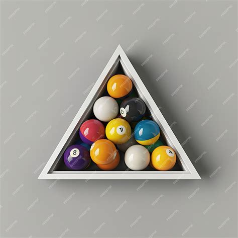 premium photo unity in color arrangement of bright billiard balls on