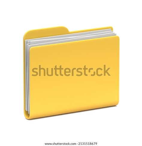노란색 폴더 아이콘이 흰색 배경에서 분리된 스톡 일러스트 2131518679 Shutterstock