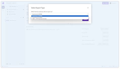 how to export and import api files collections in insomnia