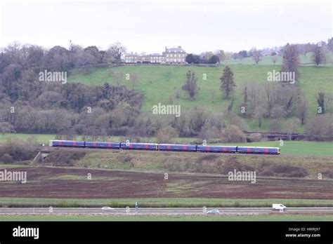 First Great Western Railway Class 166 Abb Networker Express Turbo Dmu Train Passing Kelson Bath