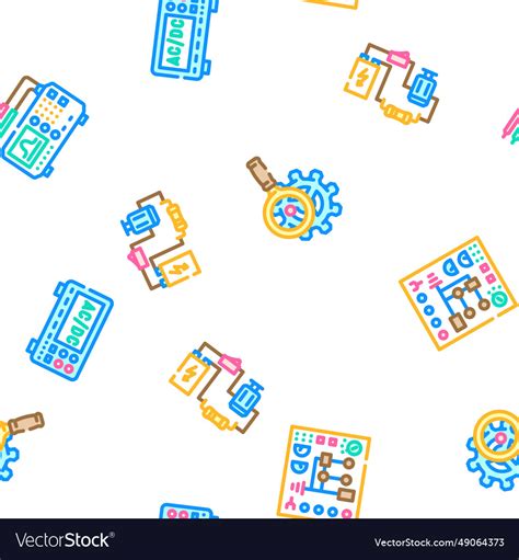 Engineering Tool Work Equipment Seamless Vector Image