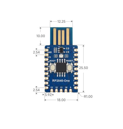 Waveshare RP2040 One 4MB Flash MCU Board Based On Raspberry Pi RP2040