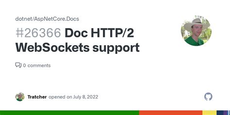 Doc 2 Websockets Support · Issue 26366 · Dotnetaspnetcoredocs · Github