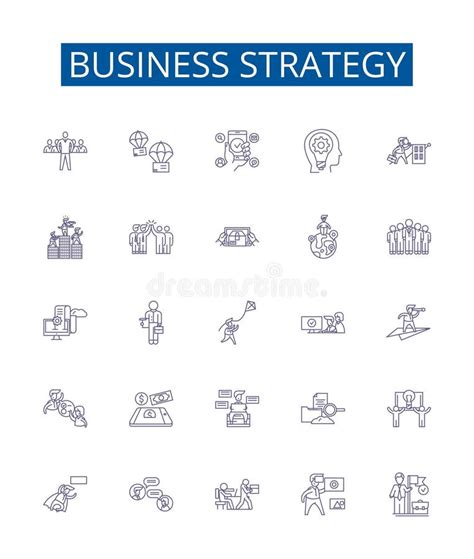Business Strategy Line Icons Signs Set Design Collection Of Planning
