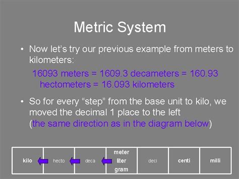 Metric System Review Two Systems Of Measurement Metric