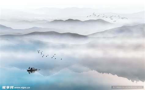 水墨画背景设计图 传统文化 文化艺术 设计图库 昵图网