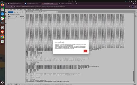 notebook aspect of rsp running in degraded mode due to storage issue after the dp1 release