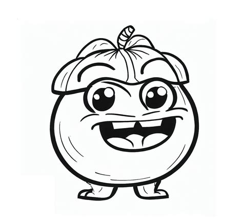 ภาพระบายสีมังคุดหวานน่ารักที่สุด ดาวน์โหลด พิมพ์ หรือระบายสีออนไลน์ได้ฟรี