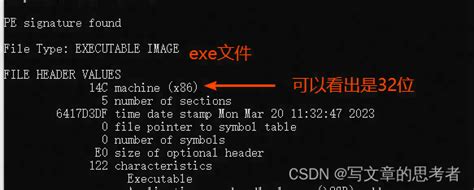 如何查看二进制文件是32位还是64位要判断二进制文件是32位还是64位可以通过检查文件的大小来确定。32位系统中一个 Csdn博客