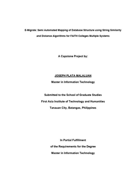 Sample Format Capstone 1 Pdf Databases No Sql