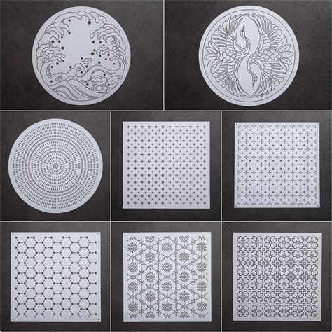 Sashiko Stencils Embroidery Patterns Or Quilting Stencils Sashiko Templates Collection Me