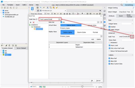 report drop down tree finereport help document