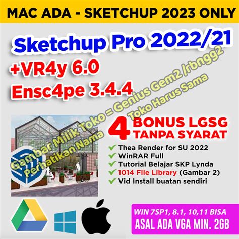 Jual Sketchup 2022 Vray 6 Enscape Shopee Indonesia