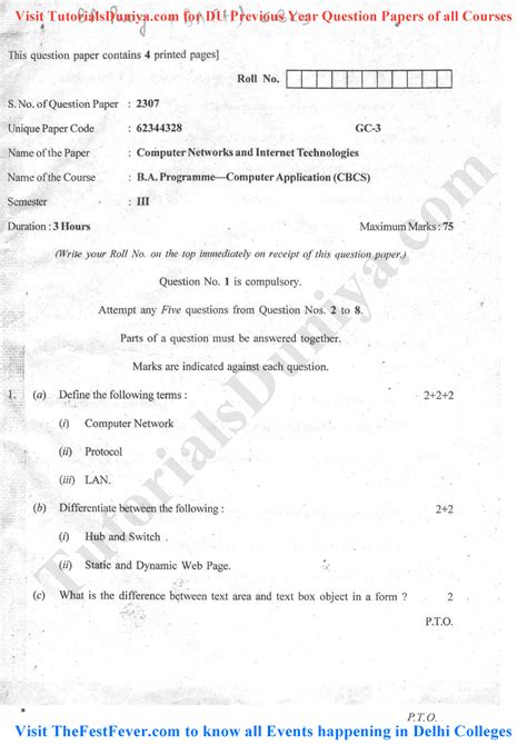 Ba Prog 3rd Sem 2016 Helpful For Exams Tutorialsduniya