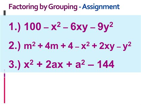 Factoring By Grouping PPTX