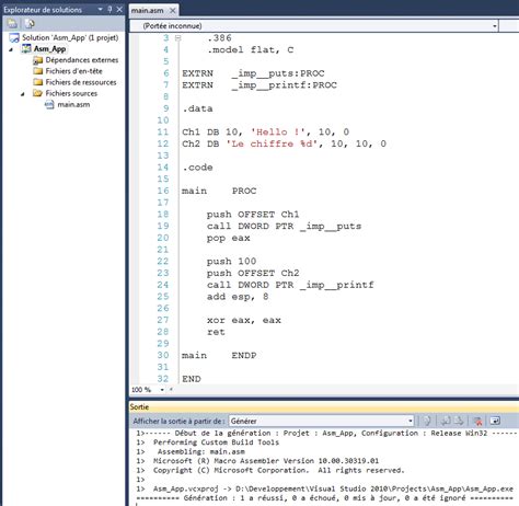 Apprendre à Programmer En Assembleur Avec Visual C