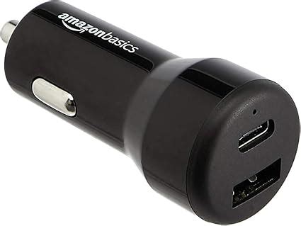 Amazon Com Amazon Basics USB C Car Charger With W USB C Port And W USB A Port Cell Phones