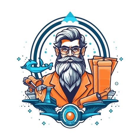 Knowledge Navigator Mascot Logo Premium Ai Generated Vector